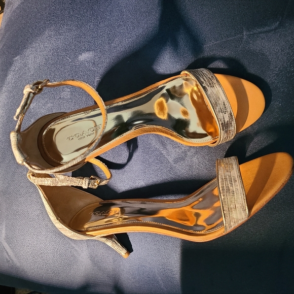 Coach | Shoes | Coach Marci Slingback Metallicprint Pumps | Poshmark